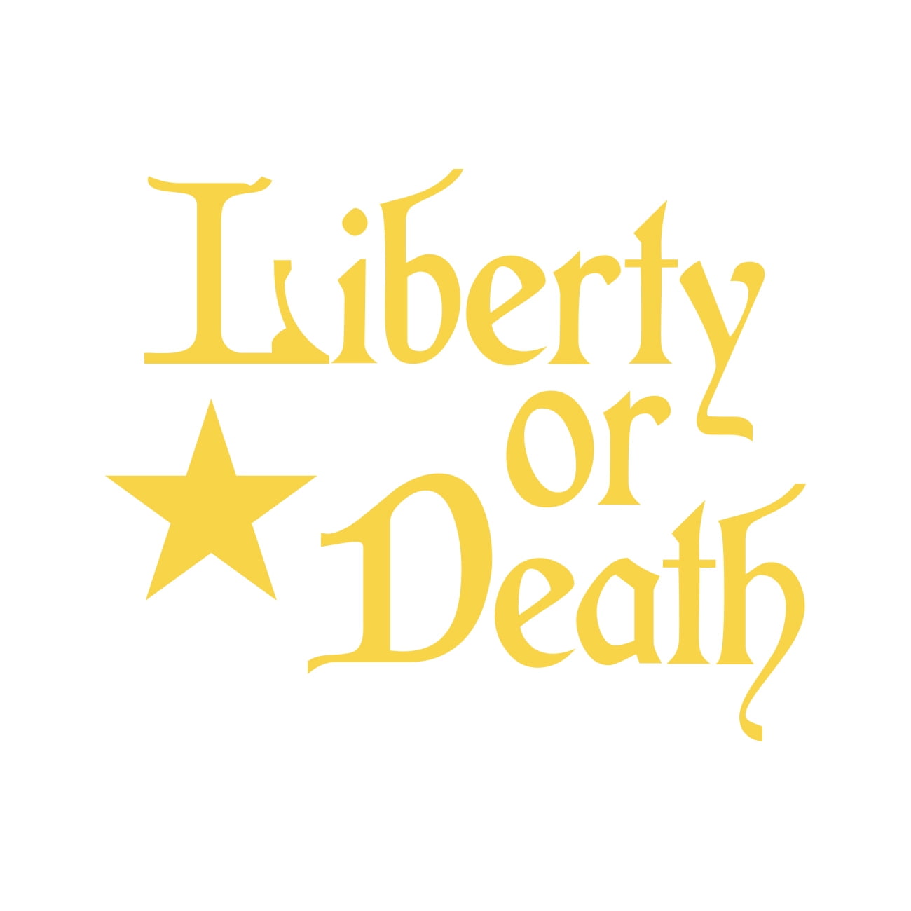 Libery or Death Sticker Decal Die Cut - Self Adhesive Vinyl ...