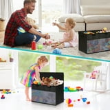 Toy Bin Collapsible Toy Storage with Clear Window Toy Box Storage ...