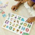 Melissa & Doug FSC Certified 26-Piece Wooden Alphabet Peg Puzzle ...