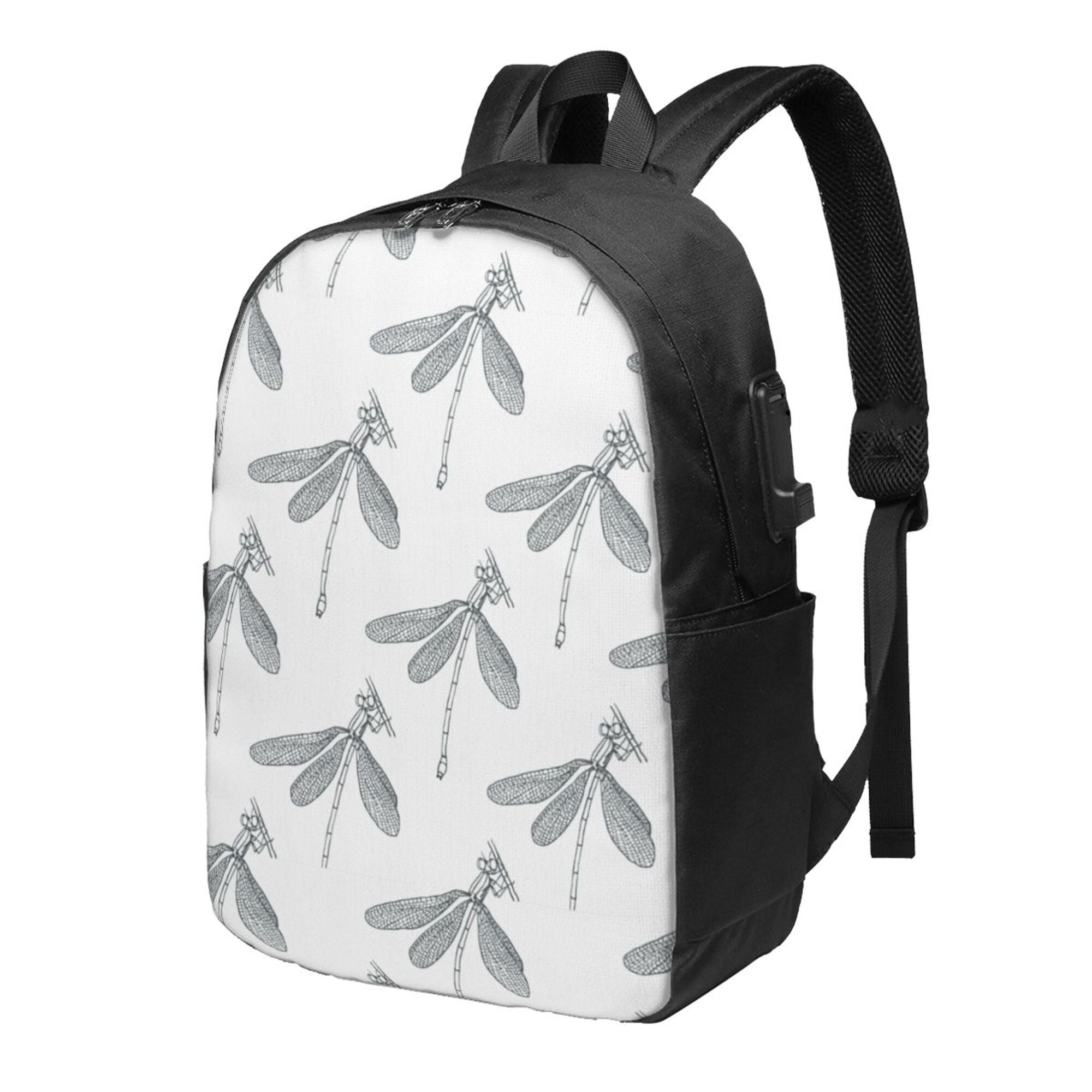 YFYANG 17" Laptop Backpack, Dragonfly Graffiti Pattern Fashion Travel ...