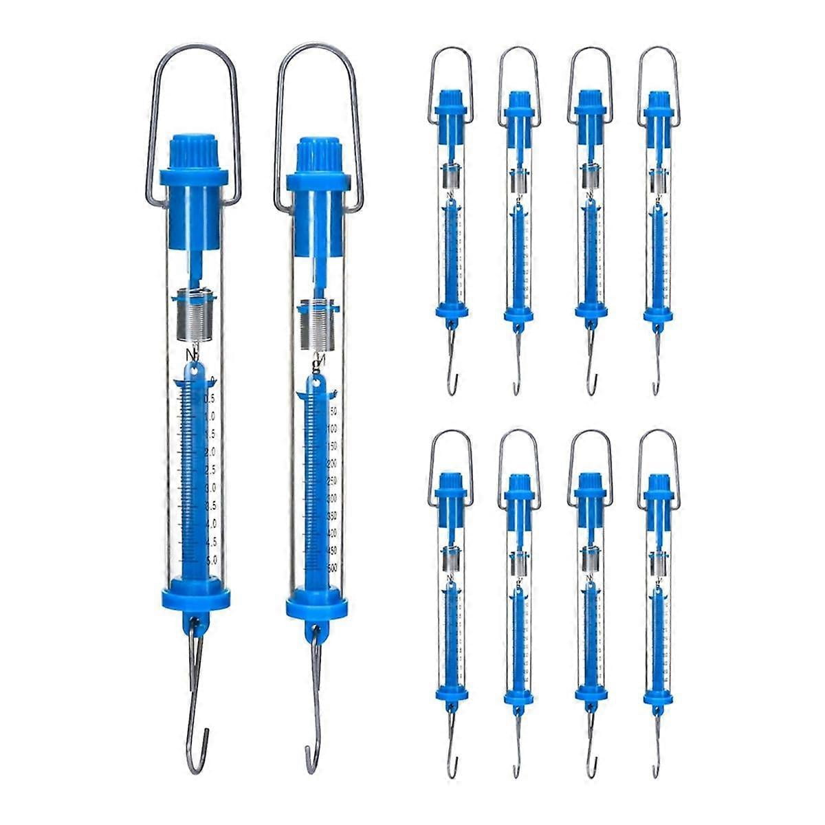 Spring Scale, 10 Pack 5N Transparent Spring Balance Hanging Tube Spring ...