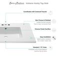 Voltaire 31 Vanity Top Sink with 3 Centerset Faucet Holes - Walmart.com