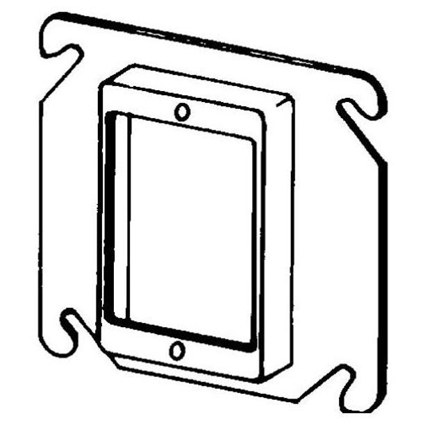 Appleton O-Z/G 8468C, Electrical Outlet Box Mud Ring, 4 In Sq 5/8 In ...