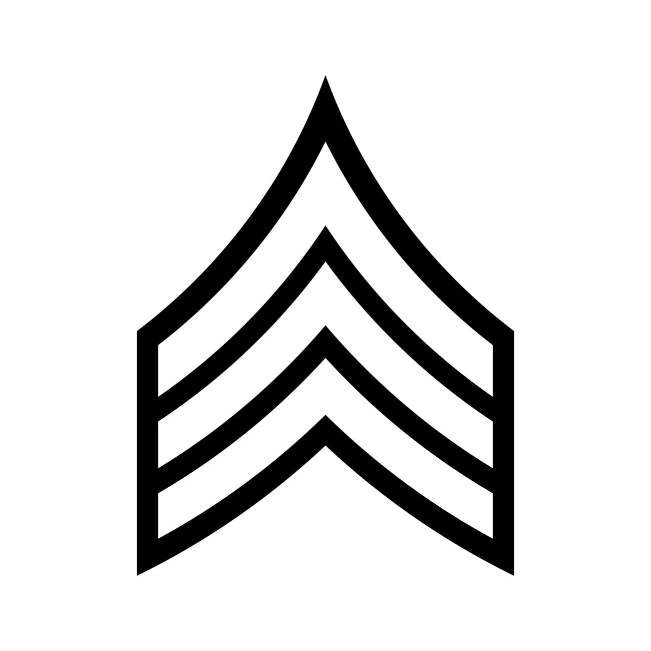 E-5 Sergeant Rank Sticker Decal Die Cut - Self Adhesive Vinyl ...