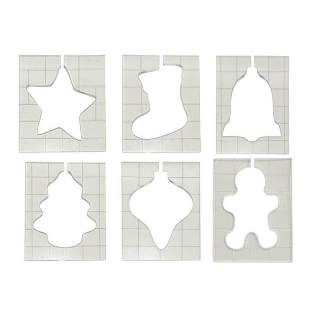 6pcs/set Christmas Special Templates Quilting Rulers Sewing Supplies ...