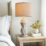 Oneach Farmhouse White Table Lamp Set of 2 for Living Room Bedroom 24.5 ...