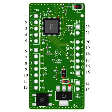 ESP32-PICO-V3 - WIFI BLUETOOTH MODULE USING CHIP WSP32 V3 DACMCU ...