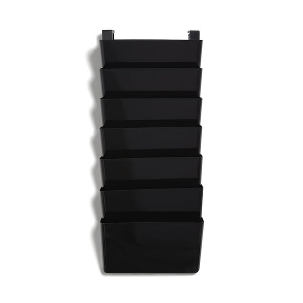 TRU RED Unbreakable 7-Pocket Plastic Letter Wall File Black (TR55348 ...