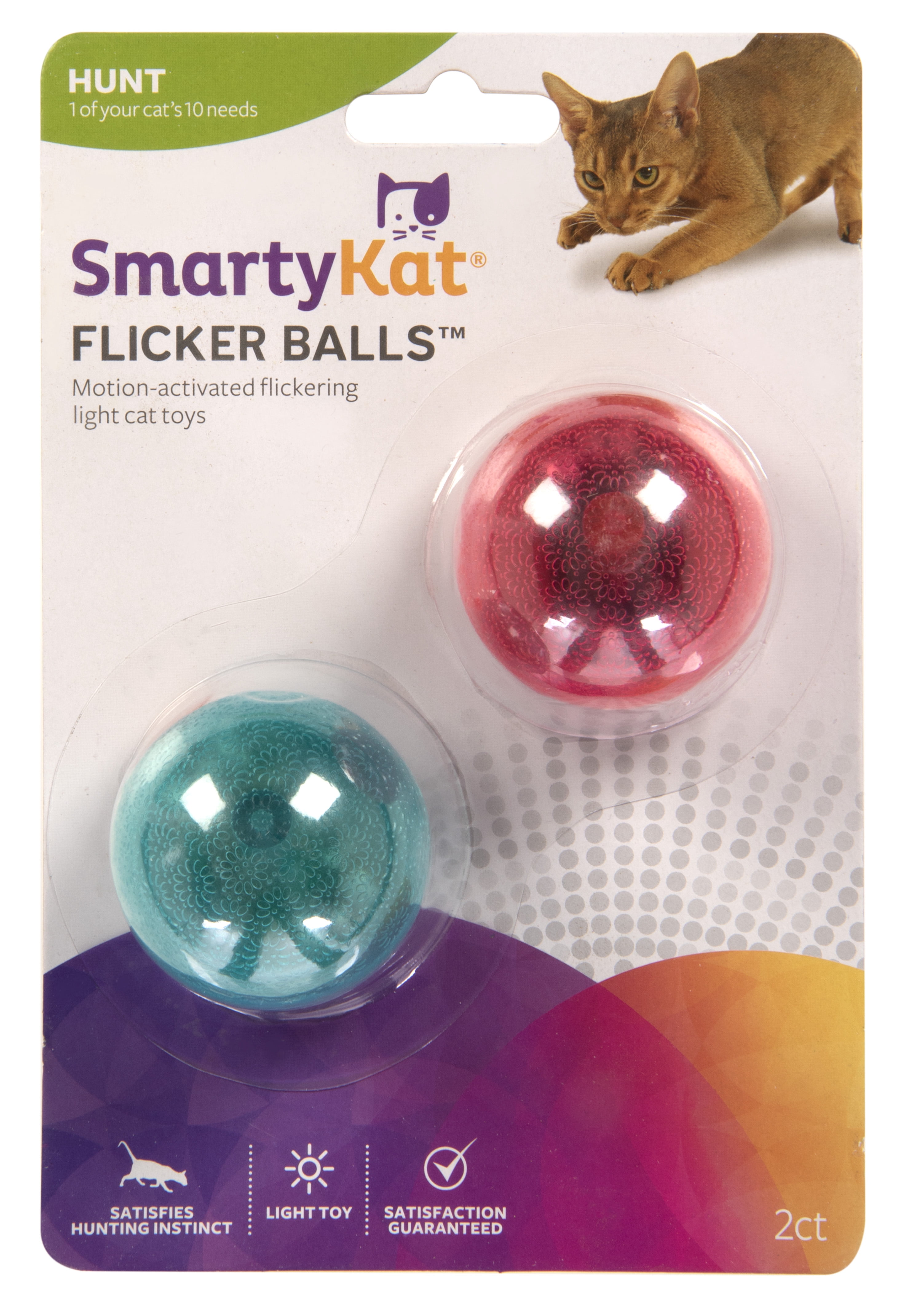 SmartyKat FlickerBall Electronic Light Cat Toy - Walmart.com