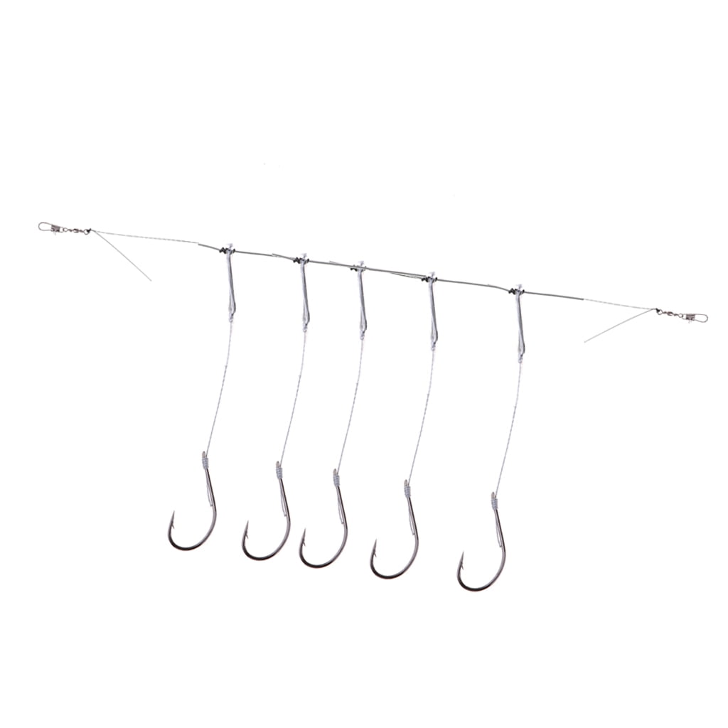 Ready Tied Hook Rigs Anti- Carp Fishing Leader con Snap Swivel 18 Cola ...