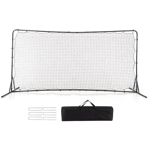 BENTISM Soccer Rebounder Net, 12x6FT Iron Frame, Portable Bag, Durable ...