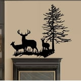 Decal ~ Deer Family with Tree #1 ~ Wall Decal 22" x 27" - Walmart.com