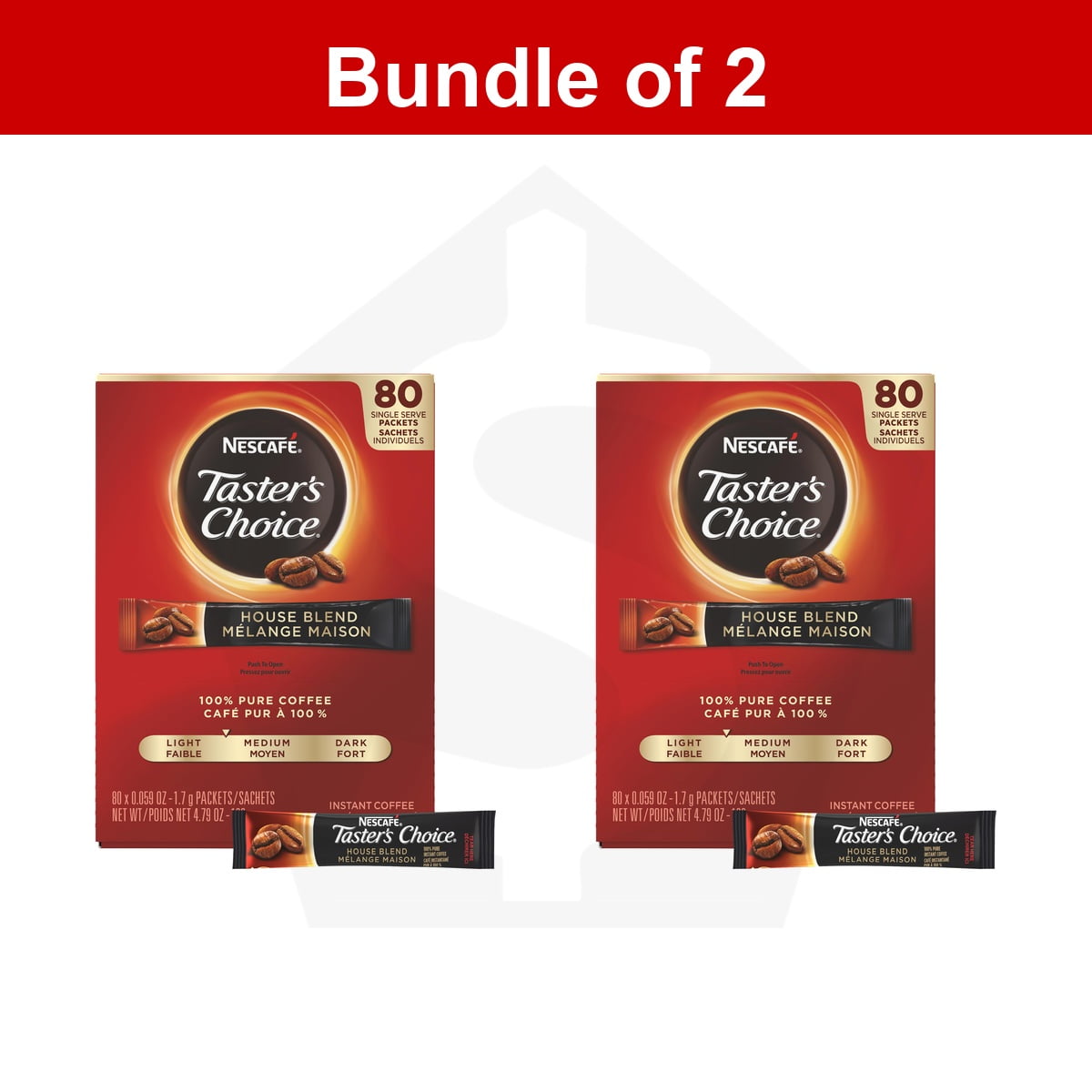 Bundle of 2 - Nescafe Coffee, Taster's Choice Stick Packs, Original, 80 ...