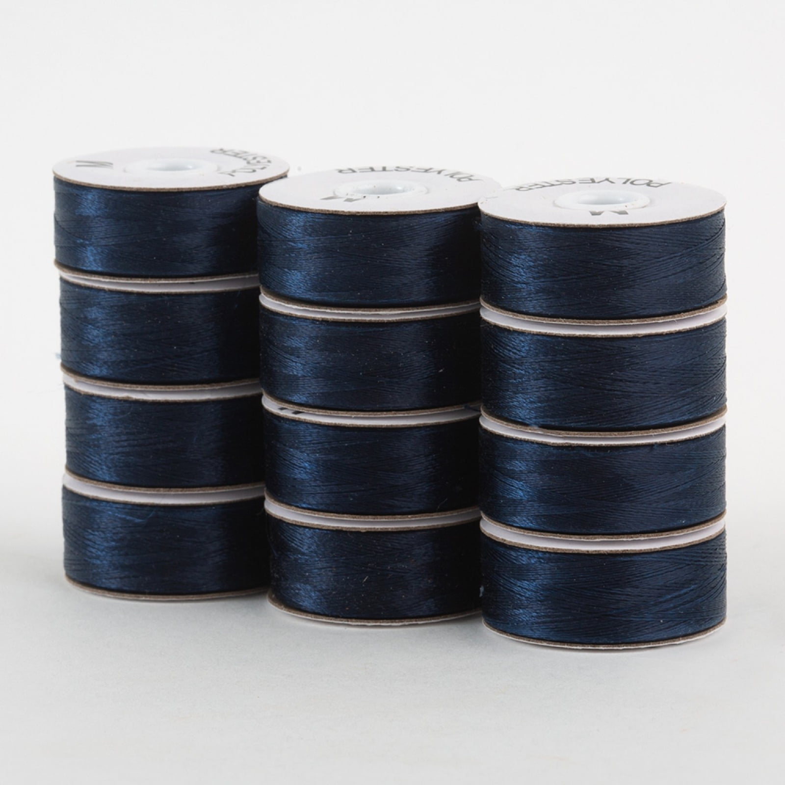 SuperBobs Polyester M-Style Bobbin 12 Pack Dark Blue - Walmart.com