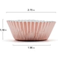 200 Pcs Rose Gold Foil Cupcake Liners Standard Baking Cups Muffin Paper ...