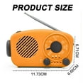 Solar Emergency Hand Crank Weather Radio, Portable Self Powered NOAA AM ...