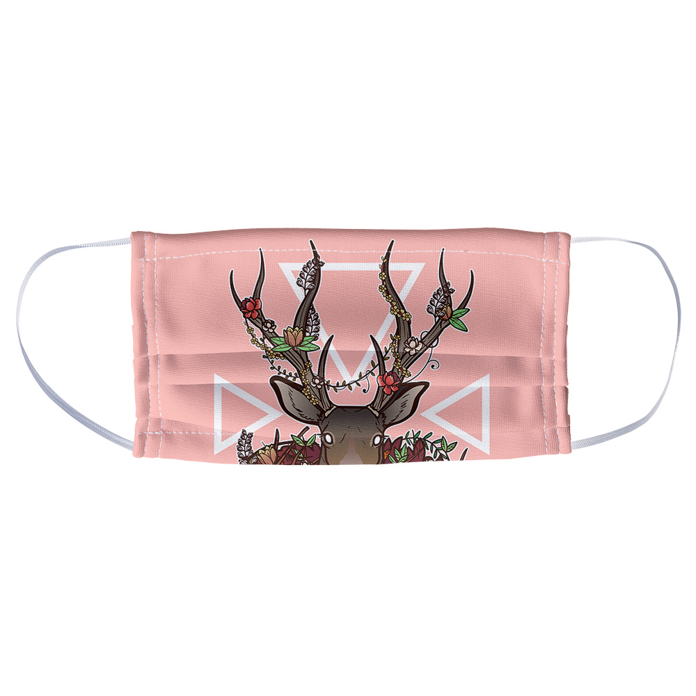 Deer Head Floral 1-Ply Reusable Face Mask Covering, Unisex - Walmart.com