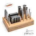 Steel Swage Block and Forming Design Block & 16 Punches Shaping Tools ...
