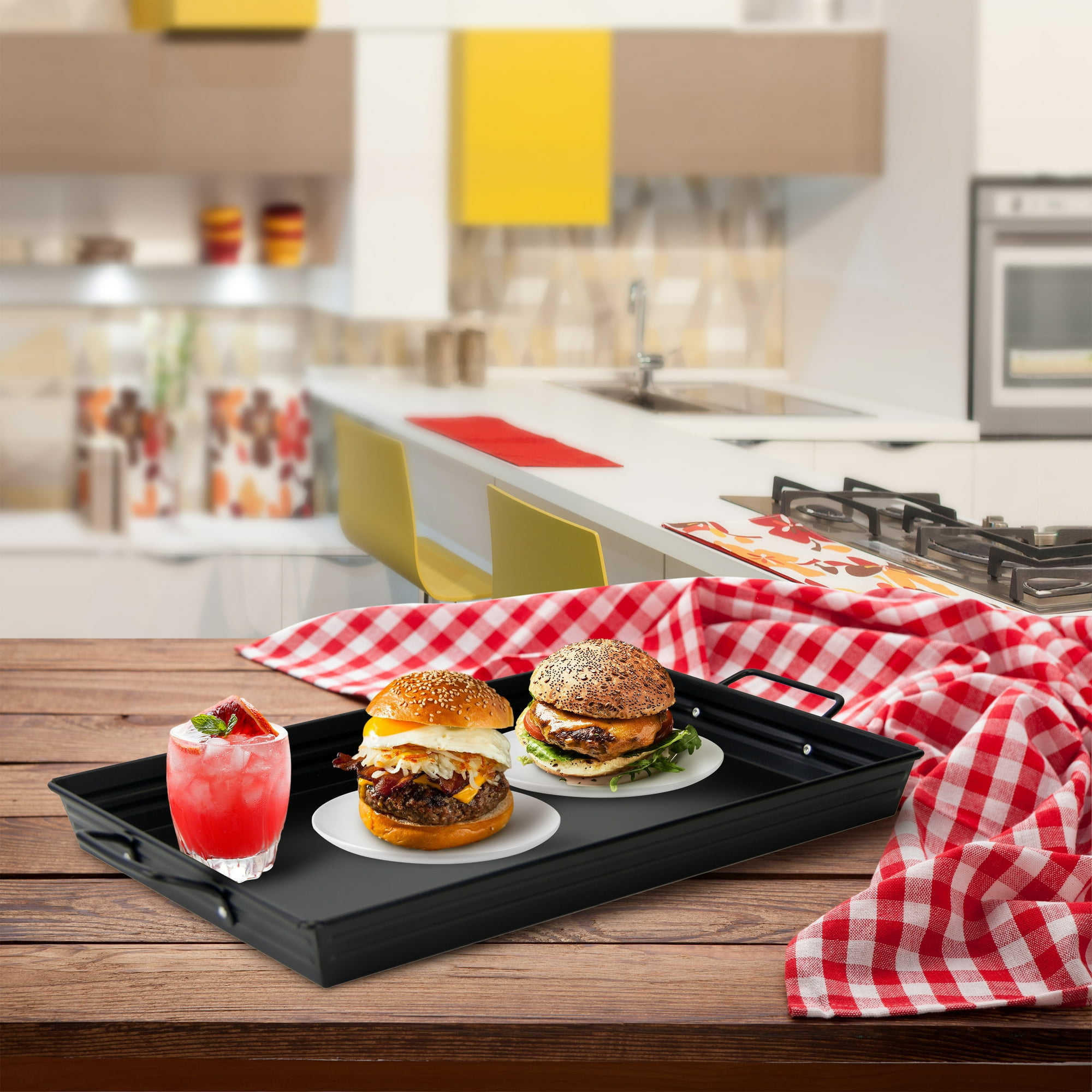 Click here for Home Trends Pl Home Trends Black Rectangle Tray 21... prices