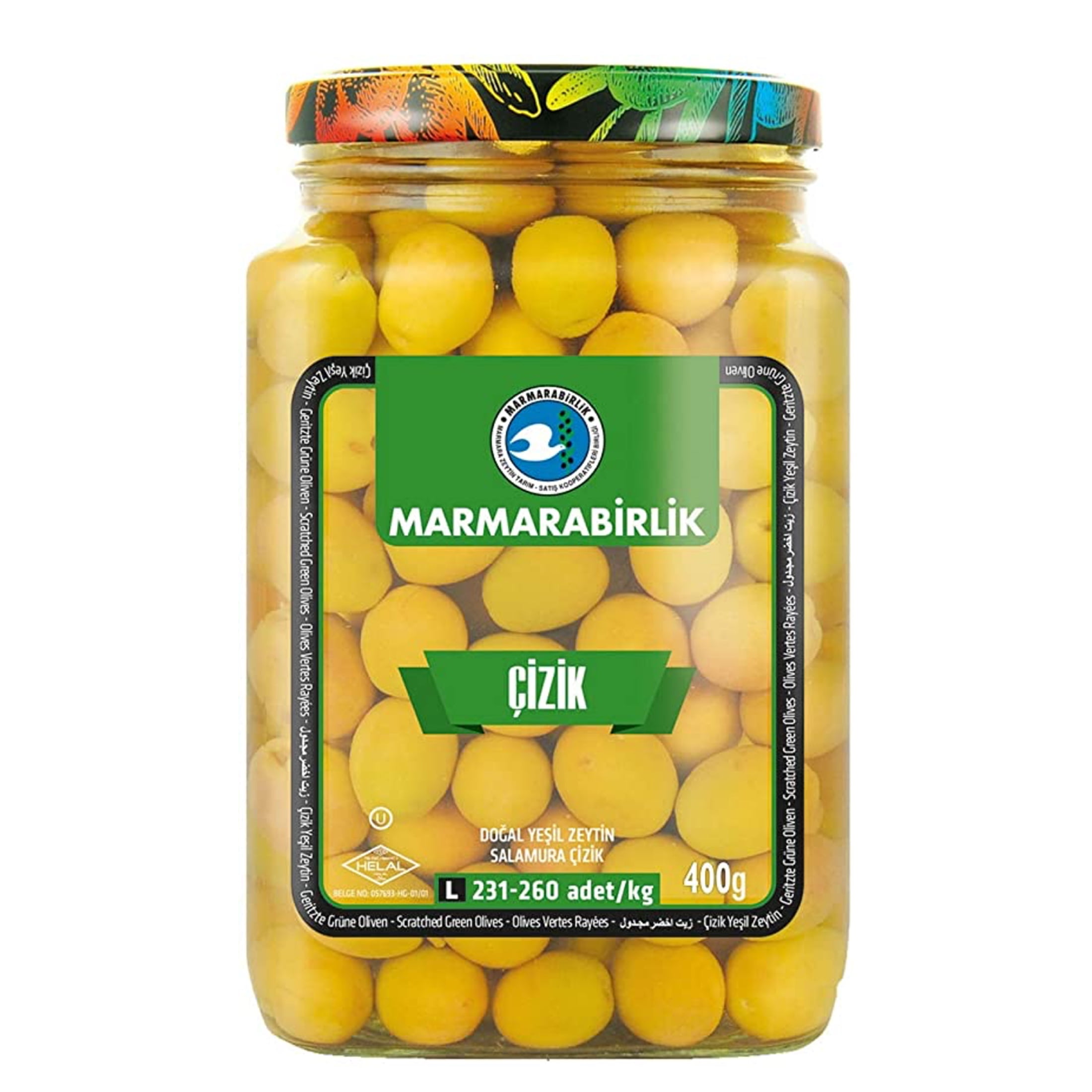 Marmarabirlik Scratched Green Olives, L, 14oz (400gr) - Walmart.com