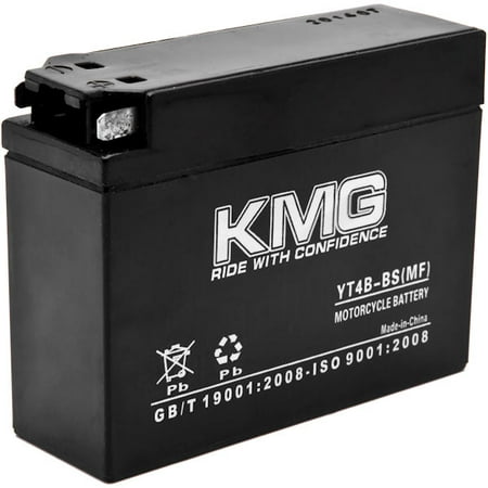 KMG YT4B-BS Battery Compatible with Yamaha TTR50E 2006-2007 Sealed ...