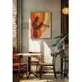 Affixzi Retro Abstract Trumpet Player Rolled Poster, Mid-Century Music ...