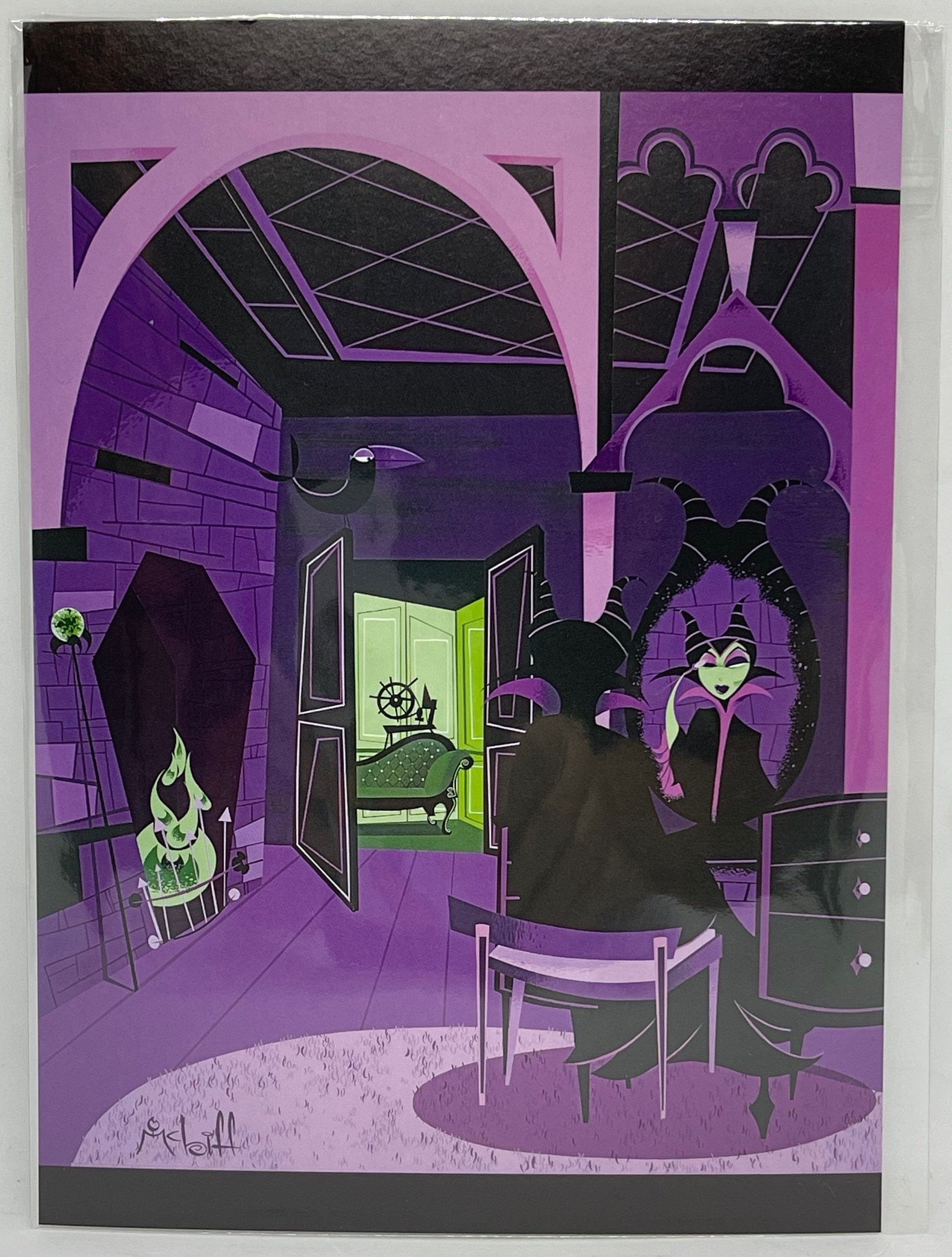 Disney Parks Maleficent Gothic Beauty Mcbiff Postcard Wonderground ...