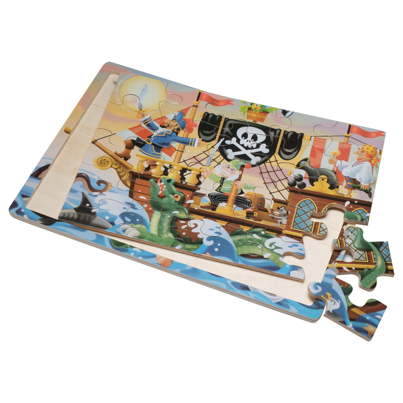 Eliiti Wooden Pirate Ship Jigsaw Puzzle for Kids 3 to 5 Years Old Boys Eliiti Wooden Pirate Ship Jigsaw Puzzle for Kids 3 to 5 Years Old Boys