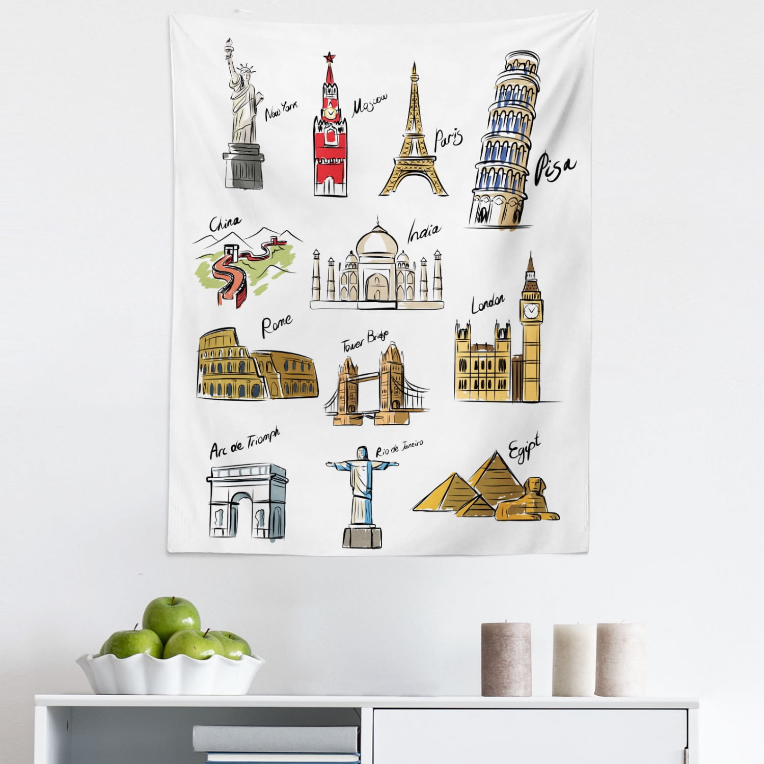 Travel Tapestry, World Famous Landmarks Architecture Monuments Tourism ...