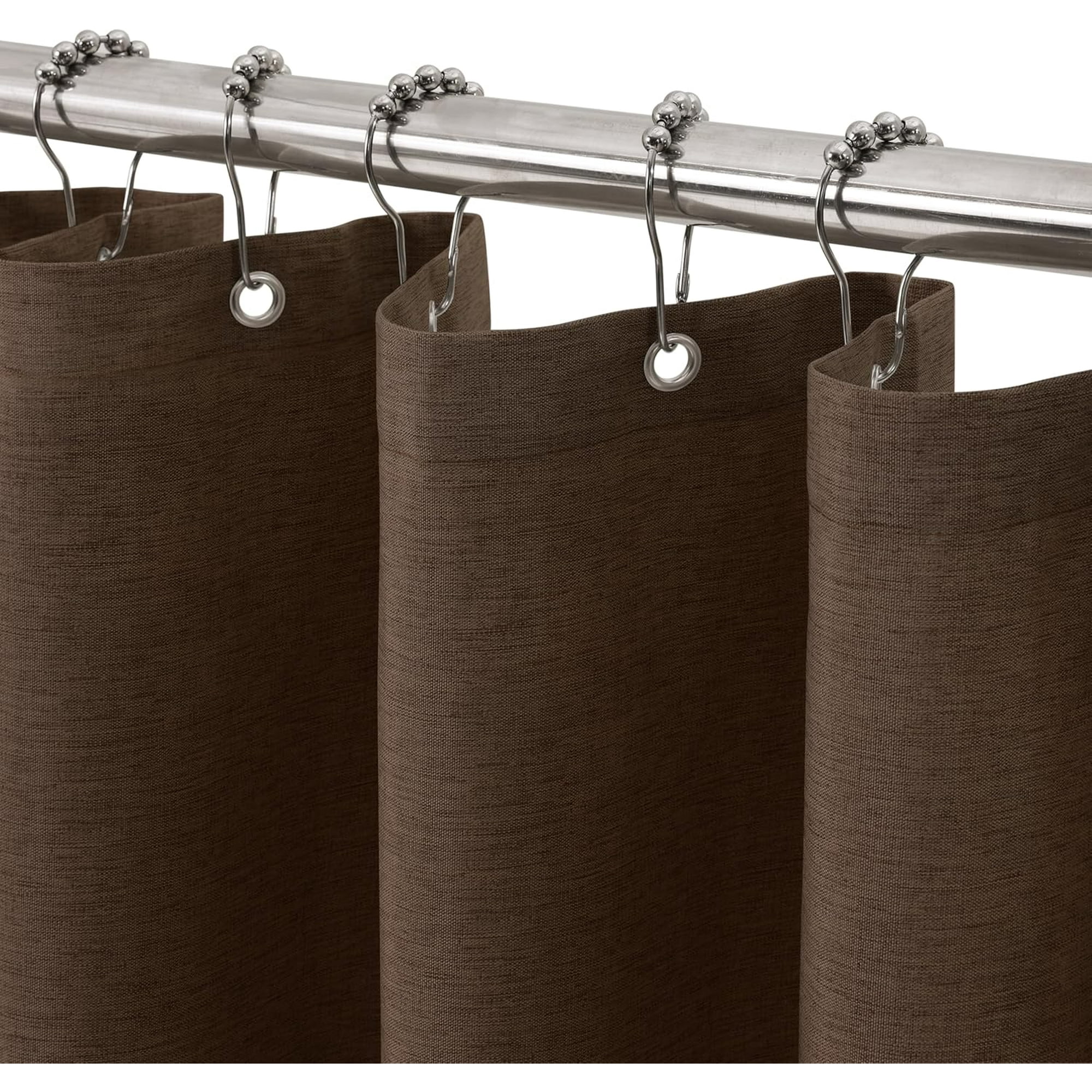 Click here for Siabc-Linen Textured Shower Curtain With Stainless... prices
