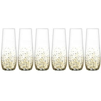 Libbey 12 Pack Stemless Wine Champagne Flutes, 8.5 Ounce, Lead-Free ...