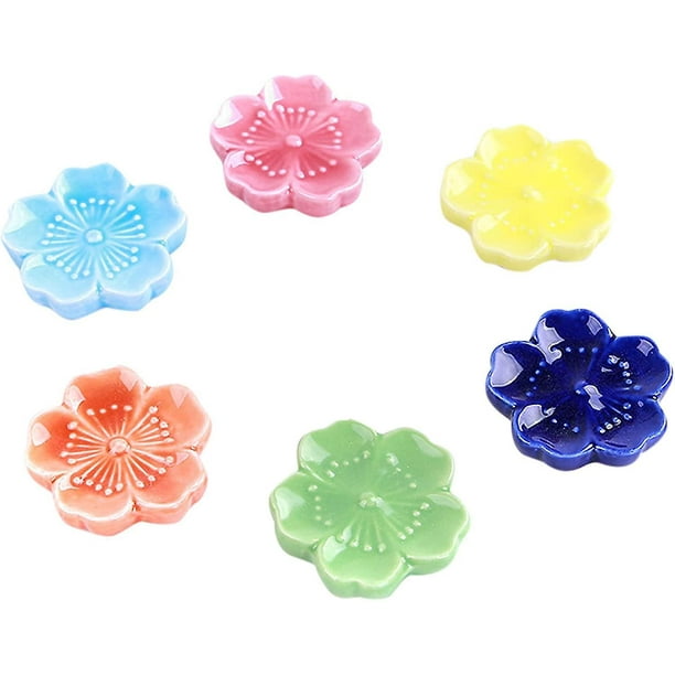 2024 Ceramic Chopstick Rest Set Flower Shape Chopsticks Rack Stand ...