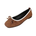 Bkhluea Women Bow Trim Ballet Flats Slip On Comfortable Footwear For ...