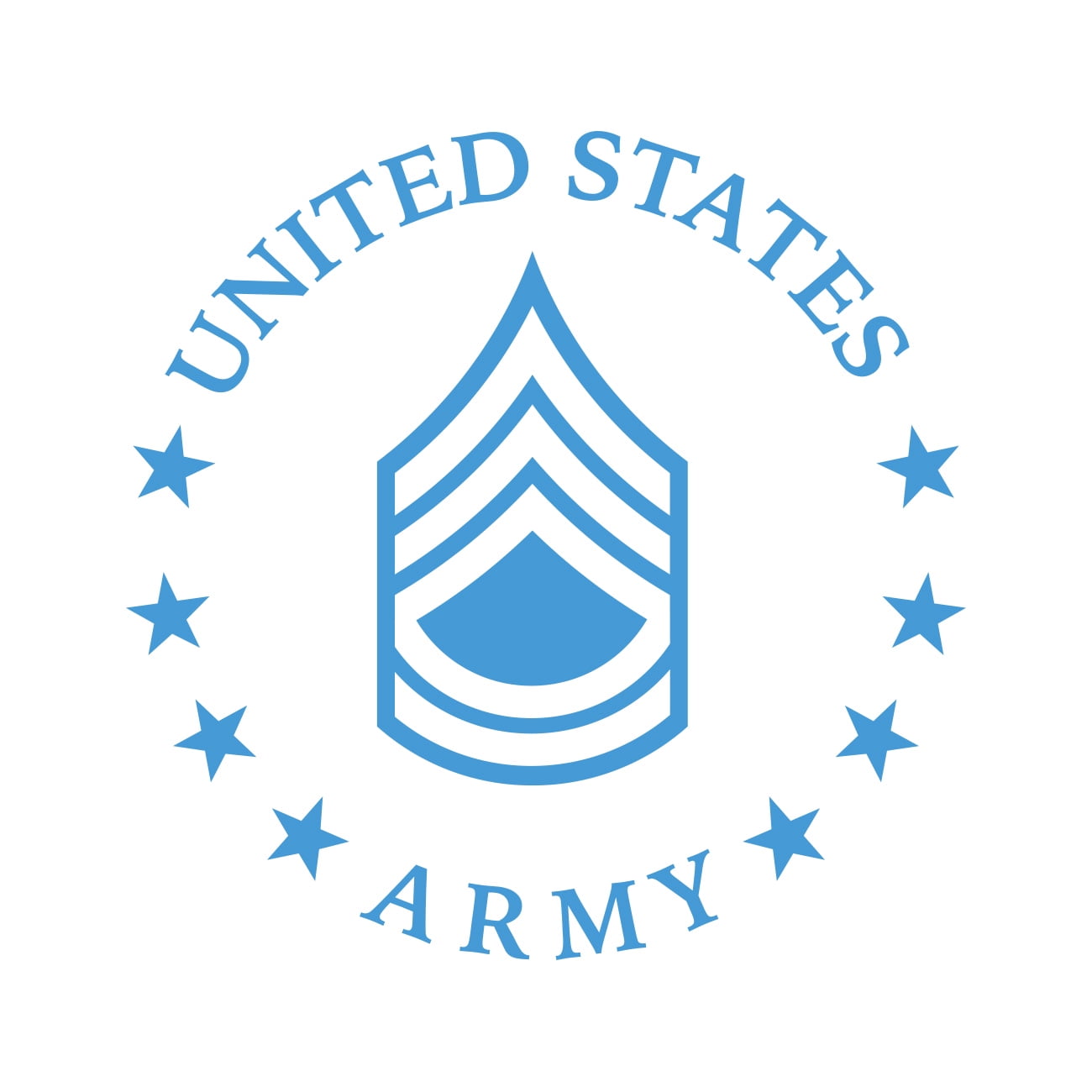 E-7 Sergeant First Class US Army Rank Sticker Decal Die Cut - Self ...