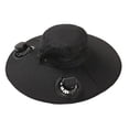Solar Fan Hat Ultralight Wide Brim Outdoor Sun Hat with 2 Removable ...