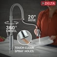 Delta 9684-Dst Renaldi 1.8 GPM Single Hole Pre-Rinse Kitchen Faucet ...