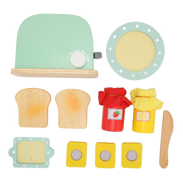 Toaster Toy Set, Kids Toaster Toy Mild Colors Solidwood High For ...