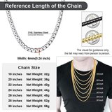 ChainsProMax Stainless Steel Flat Box Chain Male Necklace 22inch 6mm ...