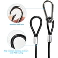 39.4" Safety Cable Black Coated Stainless Steel Security Cable with ...