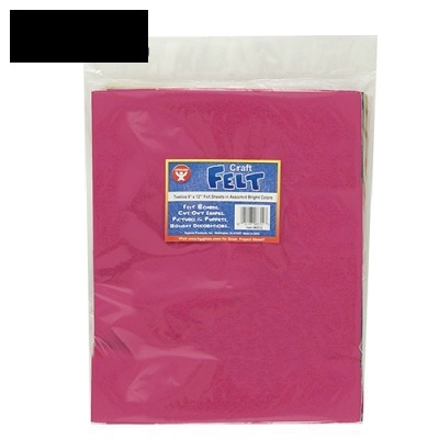 FELT SHEETS-9X12" BLACK, 12/PACK | Walmart Canada