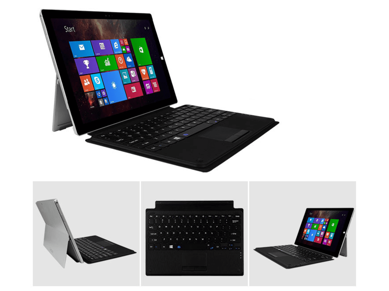 Ultra Slim Metal Bluetooth Keyboard For Microsoft Surface pro3 pro4 ...