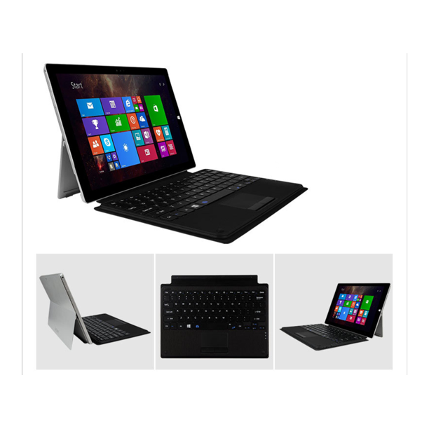 Ultra Slim Metal Bluetooth Keyboard For Microsoft Surface pro3 pro4 with Touchpad(Black ...