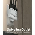 Fosmon ETL Listed 3-Outlet Grounded Plug-in Wall Adapter, Indoor AC ...