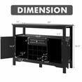 Gymax Sideboard Buffet Storage Cabinet with Wine Rack for Kitchen ...