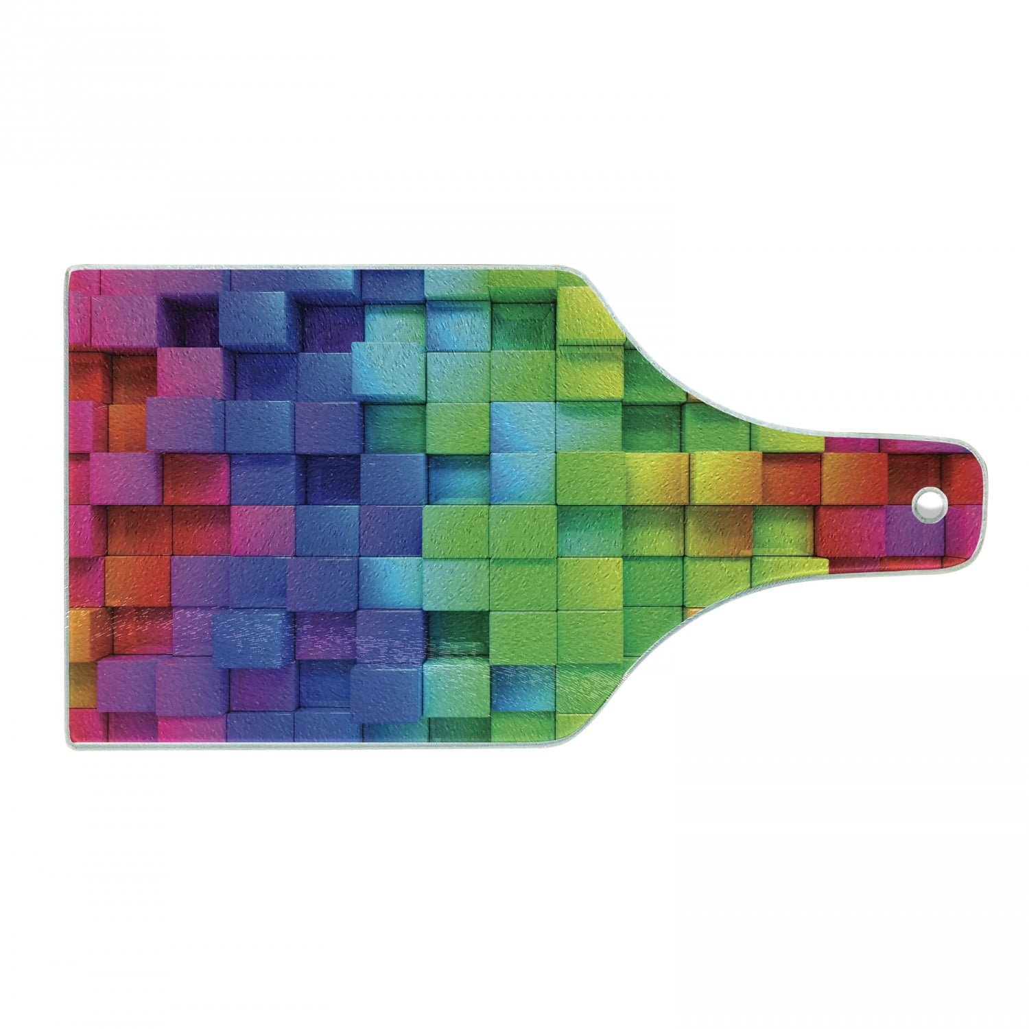 Colorful Cutting Board, Rainbow Colored Contour Display Futuristic ...
