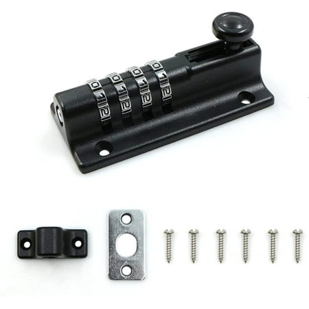 Slide Code Door Lock - Metal Door Lock, 4 Digit Combination Lock ...