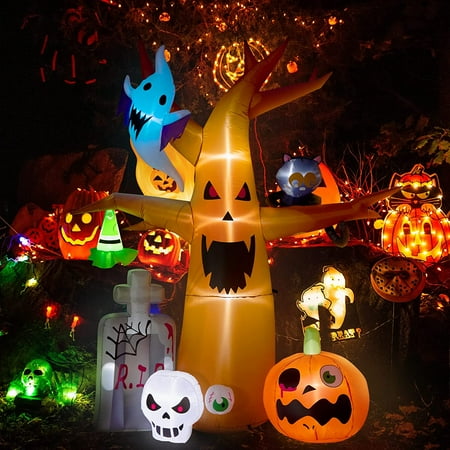 8 FT Halloween Inflatables, Blow up Halloween Decorations Tree with ...