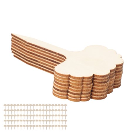 Plant Labels, Garden Labels Poplar Plywood Tree Shape Easy Writing 100 ...