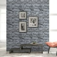 Brick Wallpaper Peel and Wallpaper 17.71" x 1003.9", Grey Faux Stone ...