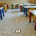 WaaHome 36Pcs 4" Classroom Floor Line Up Spots Dots, Number Spot ...